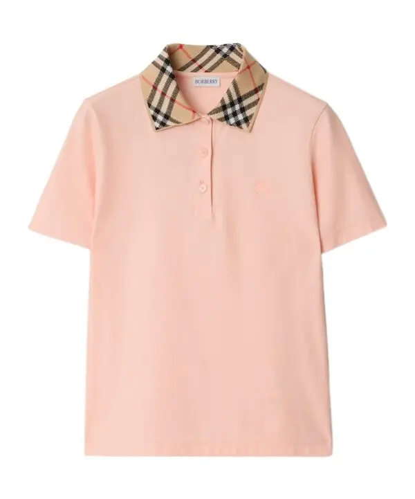 Burberry Checked Collar Polo Shirt - Bouquet