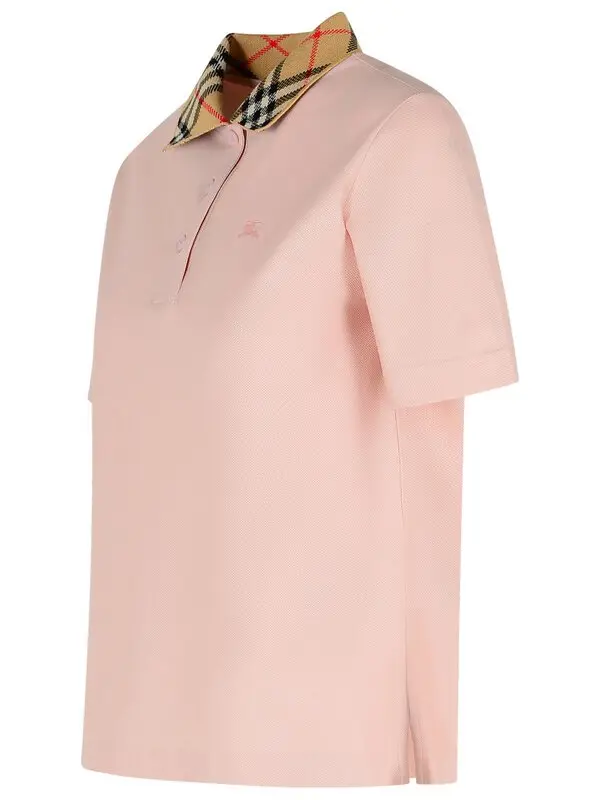 Burberry Checked Collar Polo Shirt - Bouquet