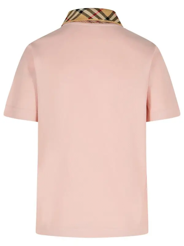Burberry Checked Collar Polo Shirt - Bouquet