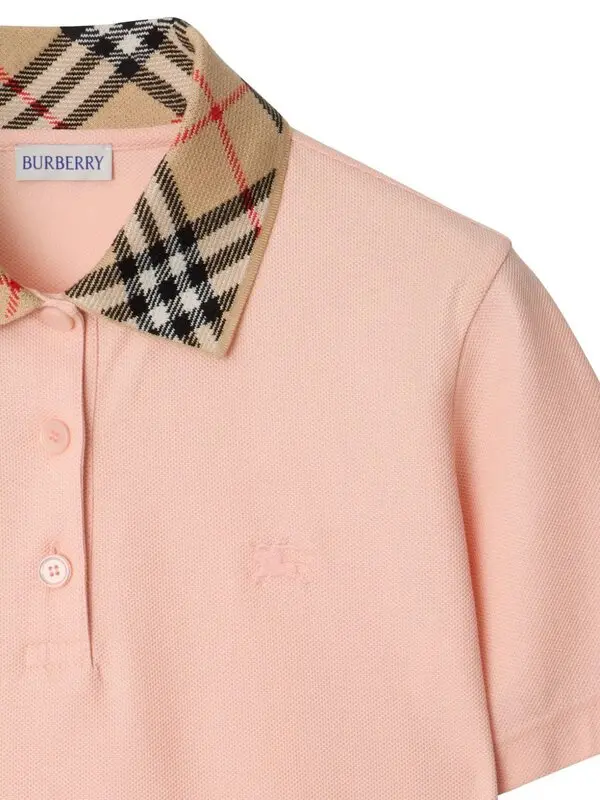 Burberry Checked Collar Polo Shirt - Bouquet