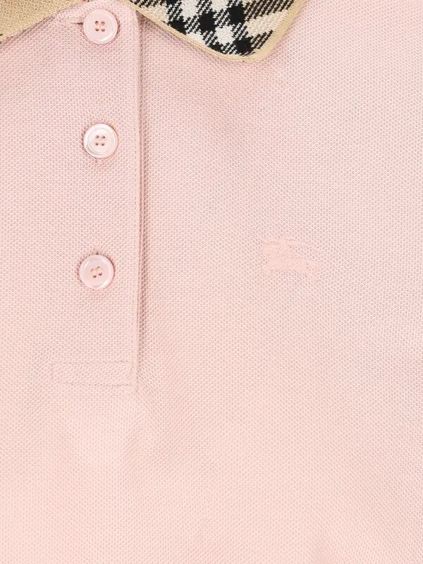Burberry Checked Collar Polo Shirt - Bouquet