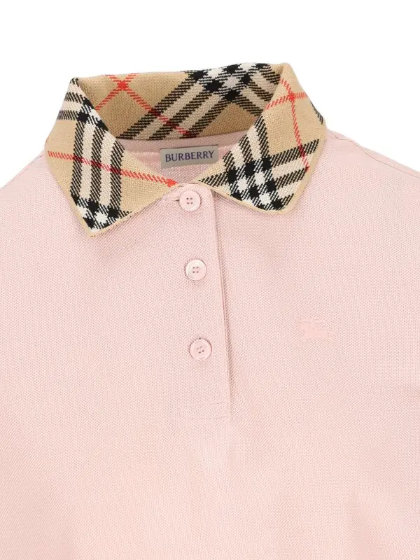 Burberry Checked Collar Polo Shirt - Bouquet