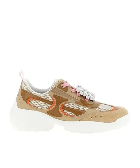 ROGER VIVIER Viv On The Run Sneakers With Crystal Buckle