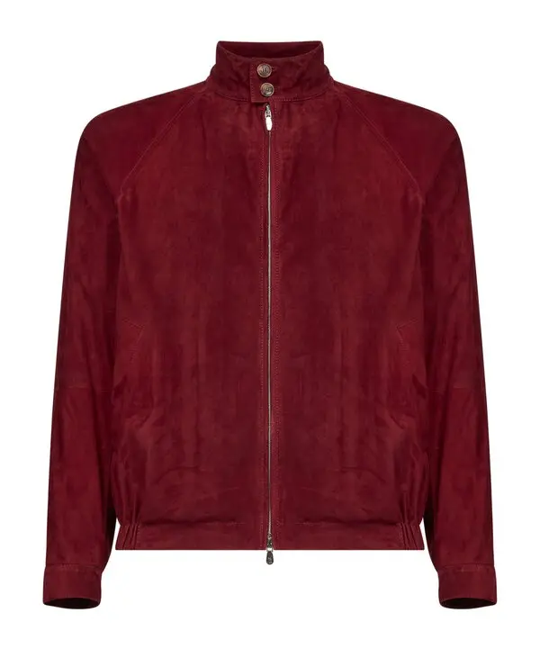 Brunello Cucinelli Stand Collar Unlined Jacket - Red