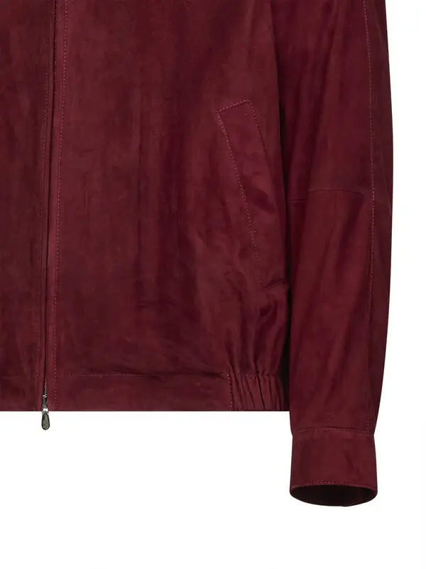 Brunello Cucinelli Stand Collar Unlined Jacket - Red