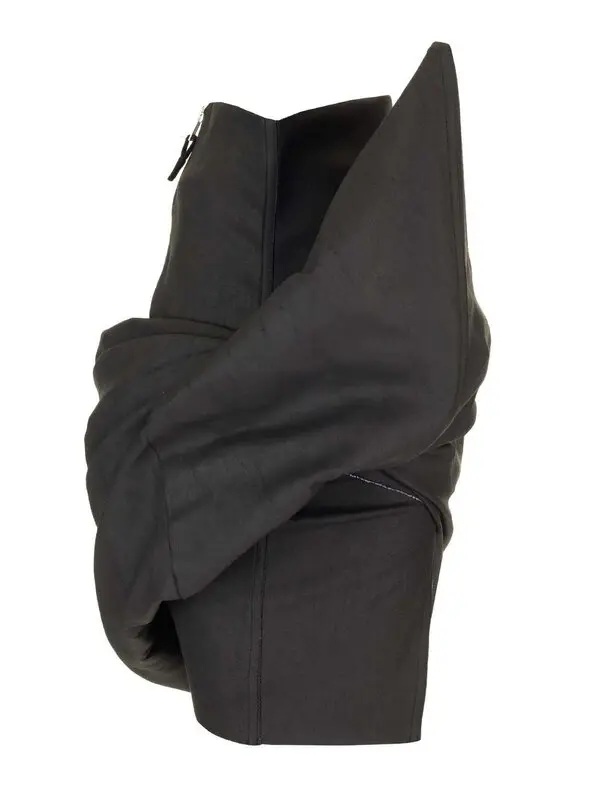 Rick Owens Sleeveless Asymmetrical Top With Back Zip Closure