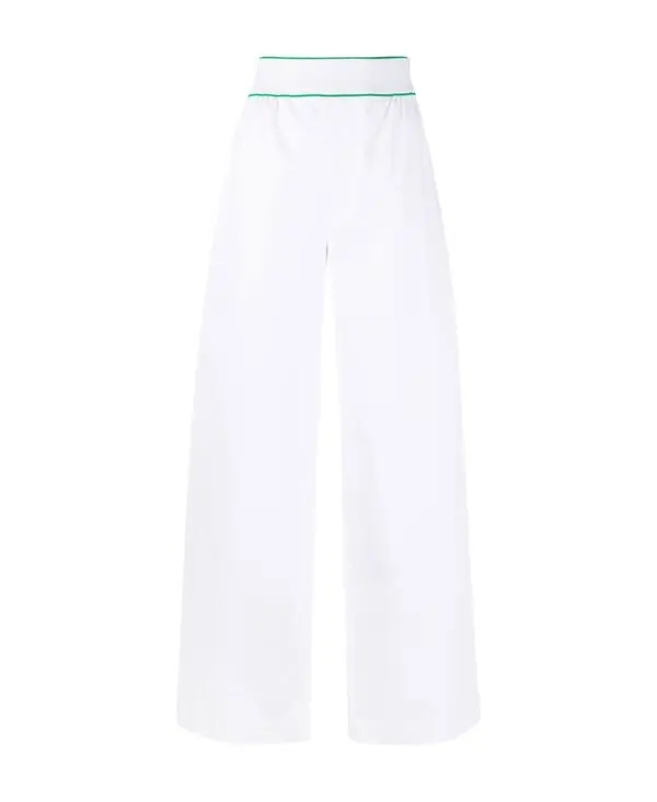 Bottega Veneta Logo Waistband Wide Leg Trousers - No