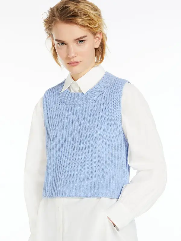 Max Mara Rib Knitted Wool Sweater