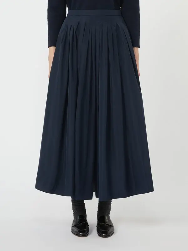 Max Mara Pleated Taffeta Skirt - Ultramarine Blue