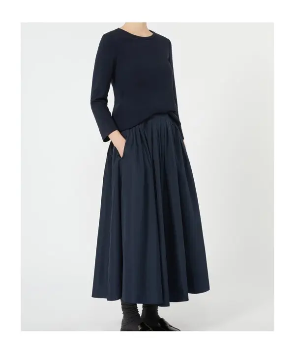 Max Mara Pleated Taffeta Skirt - Ultramarine Blue