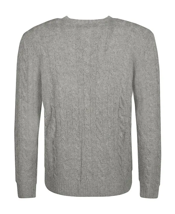 Polo Ralph Lauren Cable-knit Jumper With Embroidered Pony - Gray