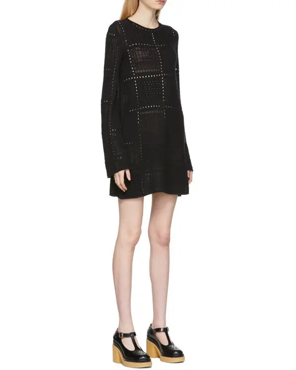 Chloé Knitted Long-sleeved Mini Dress
