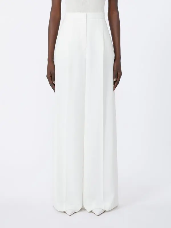 Max Mara Manetta Pleated Trousers - White