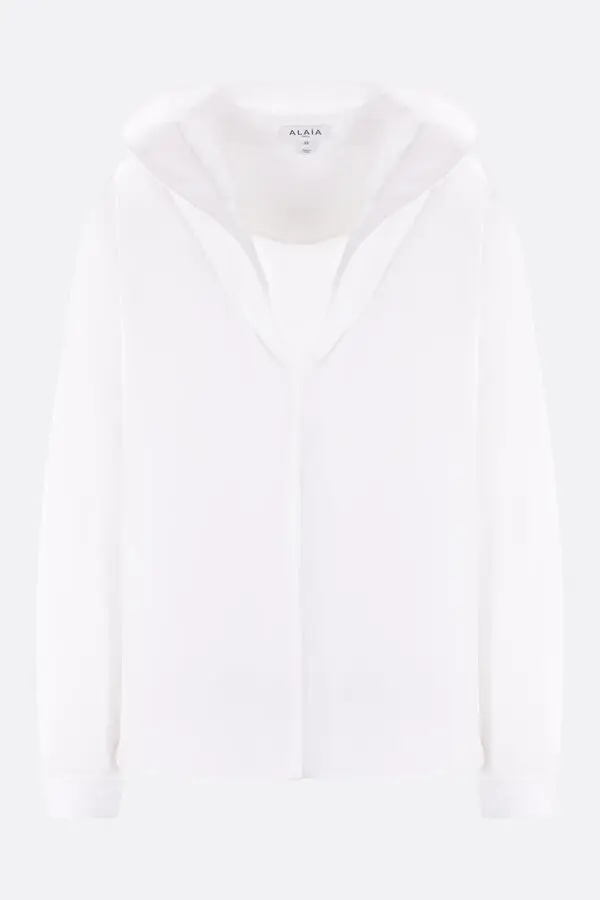 Alaïa Hooded Long Sleeve Shirt