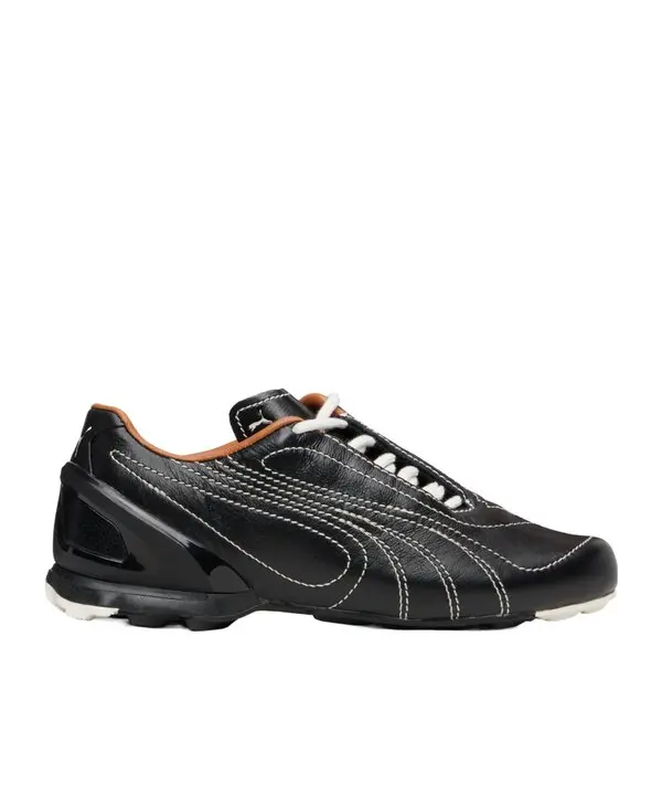 PUMA Vs-1 Leather Lace-up Sneakers - Black