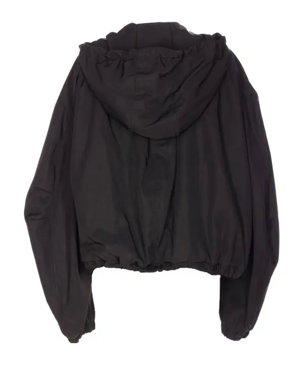 Attico Zip-up Hooded Jacket - Black