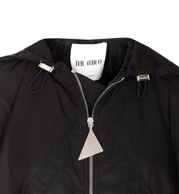 Attico Zip-up Hooded Jacket - Black