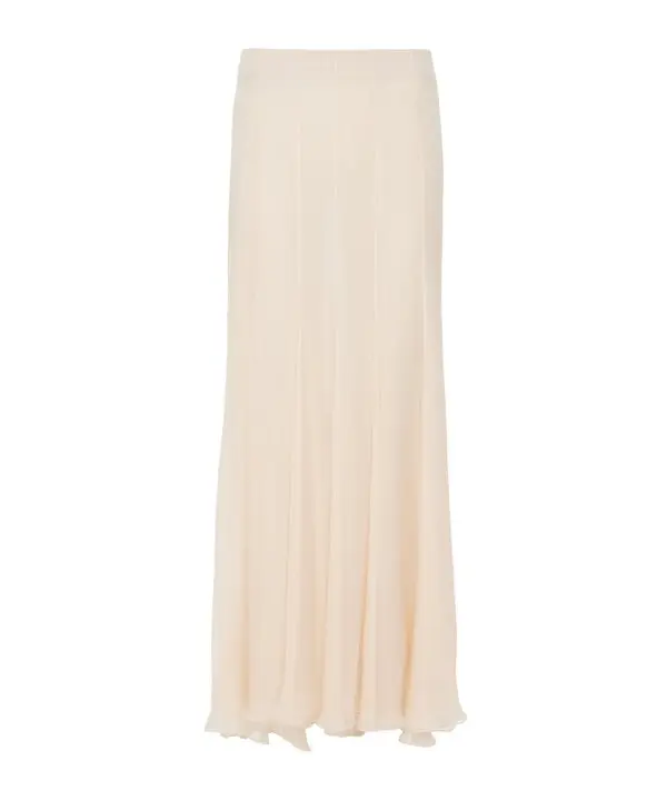 Chloé Chiffon Midi Skirt - Pink