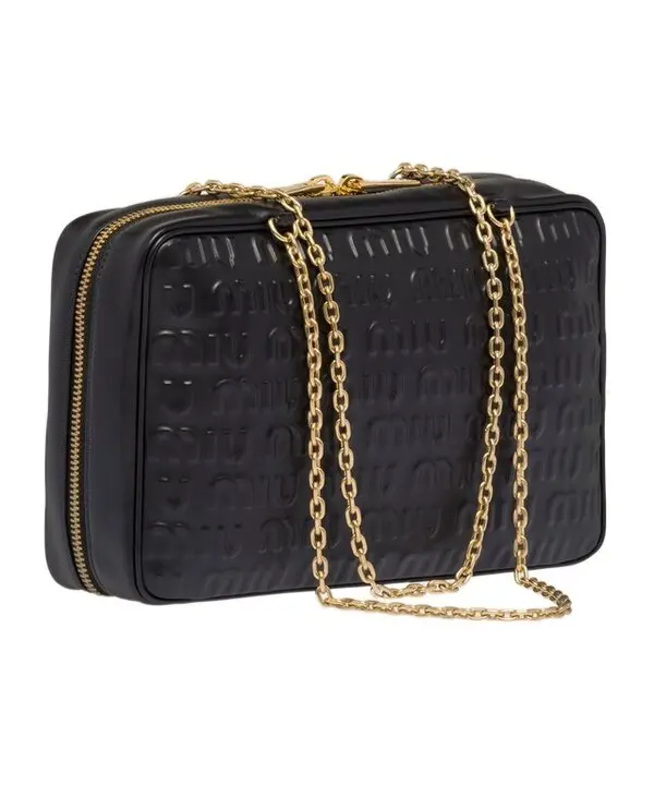 Miu Miu Embossed Leather Top-handle Bag