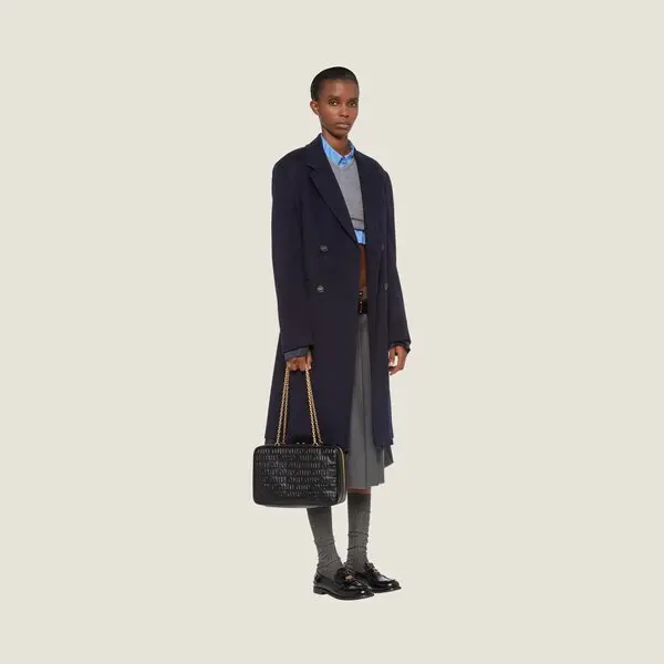 Miu Miu Embossed Leather Top-handle Bag