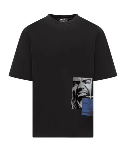 Dsquared2 Graphic-print Crewneck T-shirt - Black