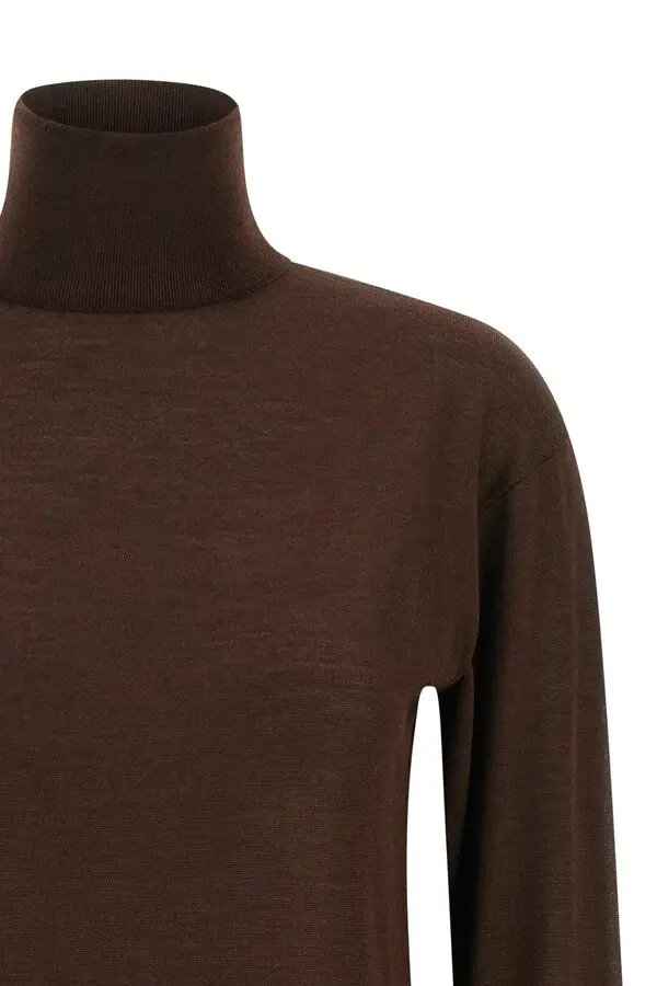 Saint Laurent Turtleneck Long-sleeved Jumper - Red