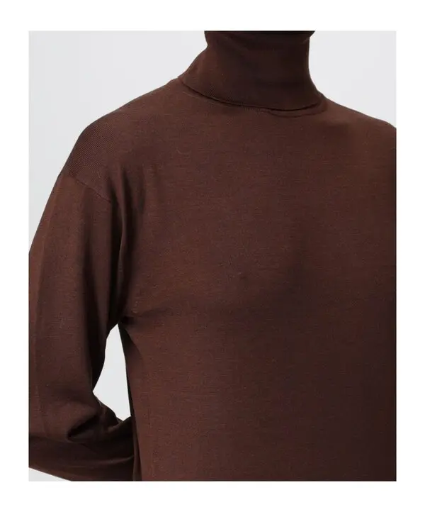 Saint Laurent Turtleneck Long-sleeved Jumper - Red