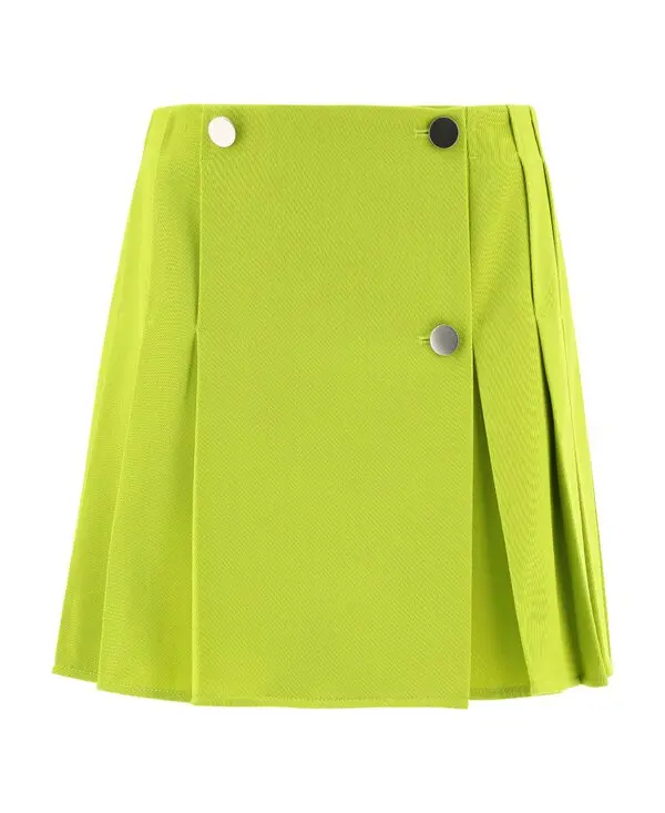 Bottega Veneta High Waist Pleated Mini Skirt