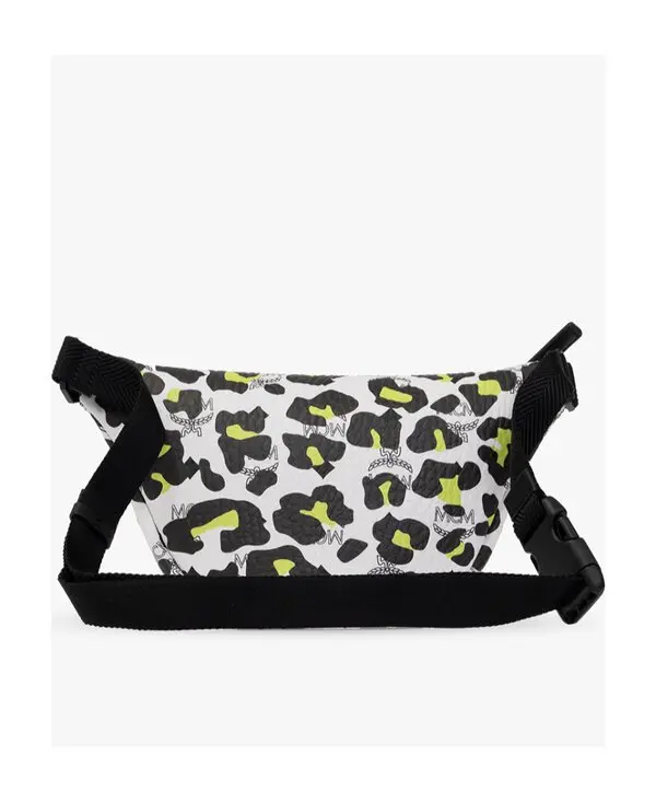 Mcm Leopard Print Zipped Belt Bag