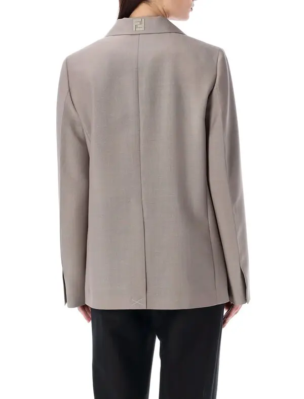 Fendi Single-breasted Tailored Blazer - Gray