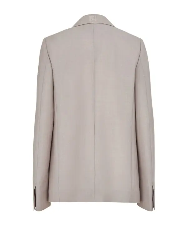 Fendi Single-breasted Tailored Blazer - Grey