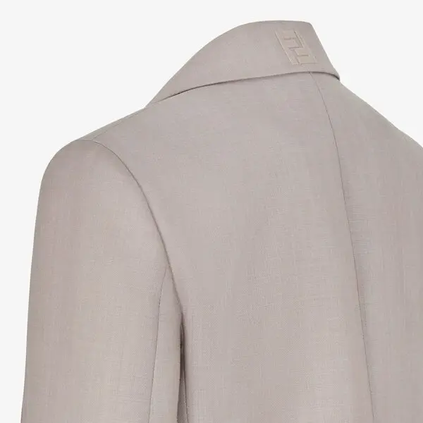 Fendi Single-breasted Tailored Blazer - Grey
