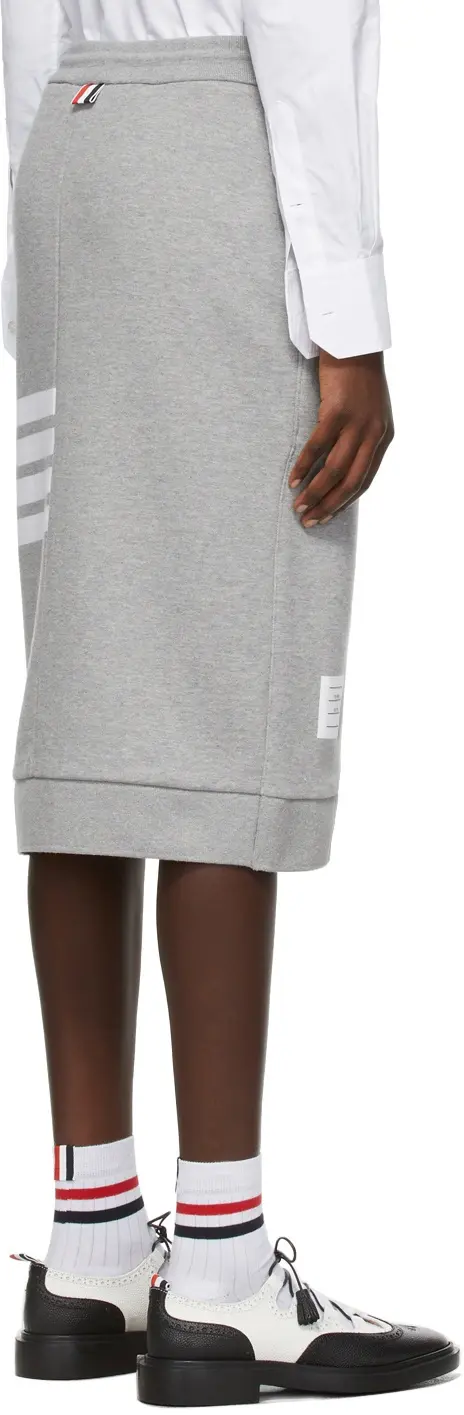 Thom Browne 4-bar Fitted Midi Skirt