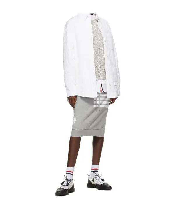 Thom Browne 4-bar Fitted Midi Skirt