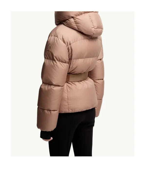 Moncler Nisene Zip-up Belted Down Jacket - Pink