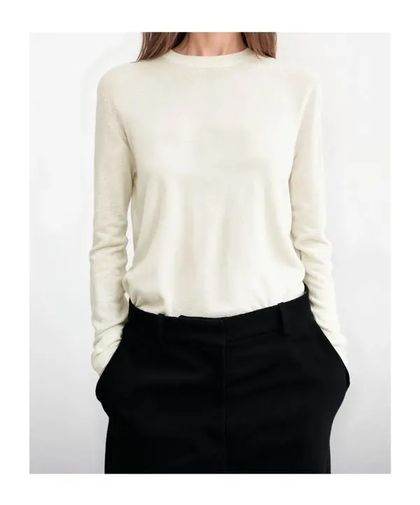 TOTEME Long-sleeved Crewneck Jumper - White