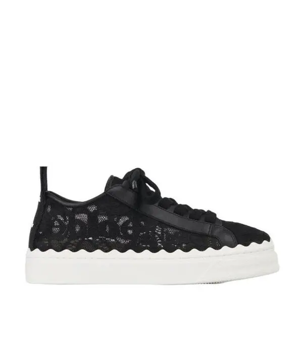 Chloé Lauren Lace-up Sneakers - Black