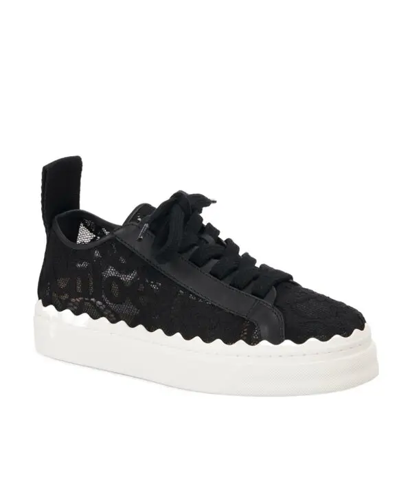 Chloé Lauren Lace-up Sneakers - Black