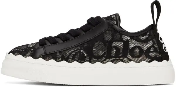 Chloé Lauren Lace-up Sneakers - Black