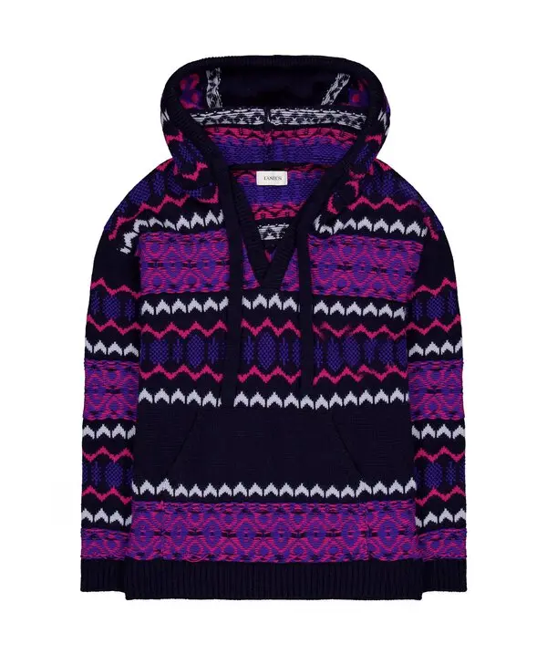 LANEUS Hooded Sweater - Blue