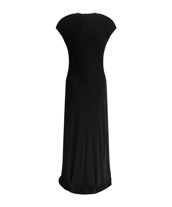 TOTEME Short-sleeved Crewneck Maxi Dress - Black
