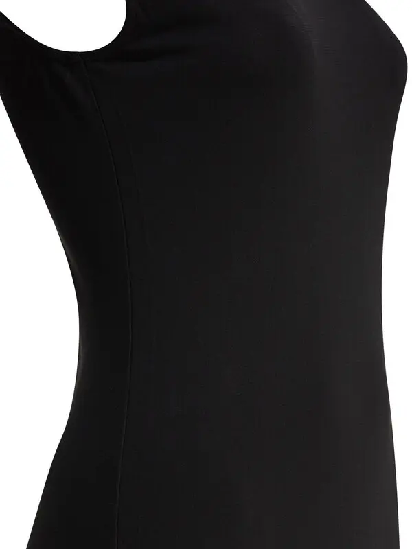 TOTEME Short-sleeved Crewneck Maxi Dress - Black