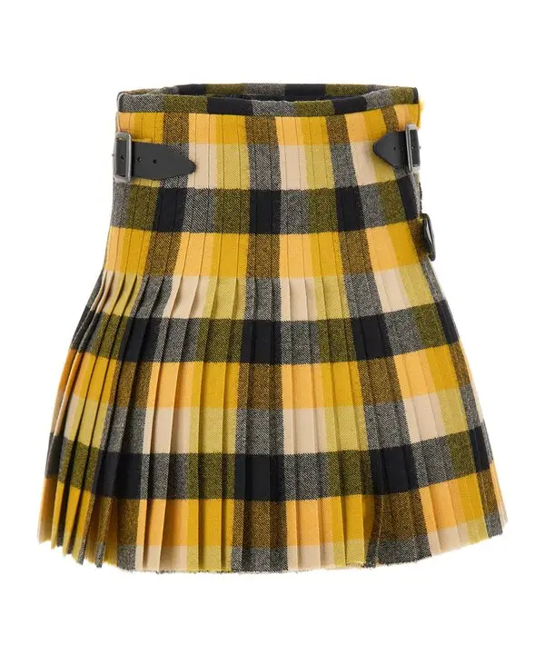 VIVIENNE WESTWOOD Checked Pleated Mini Skirt