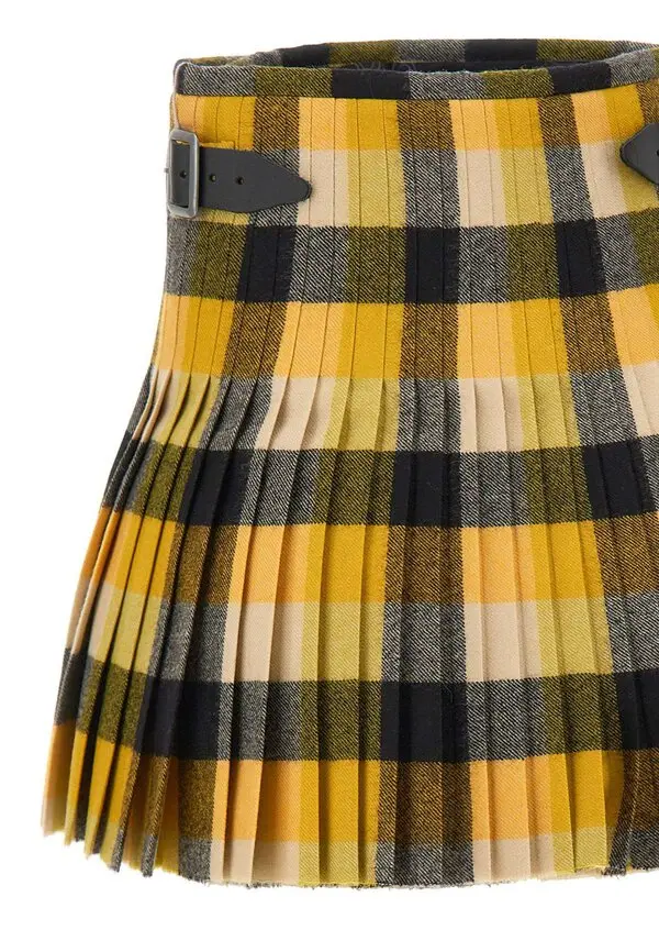 VIVIENNE WESTWOOD Checked Pleated Mini Skirt