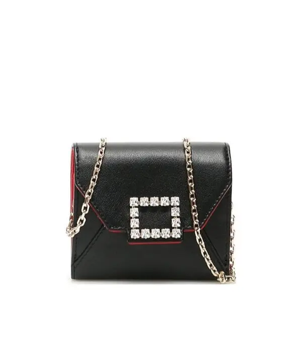 ROGER VIVIER Buckle Chain-link Wallet - Black