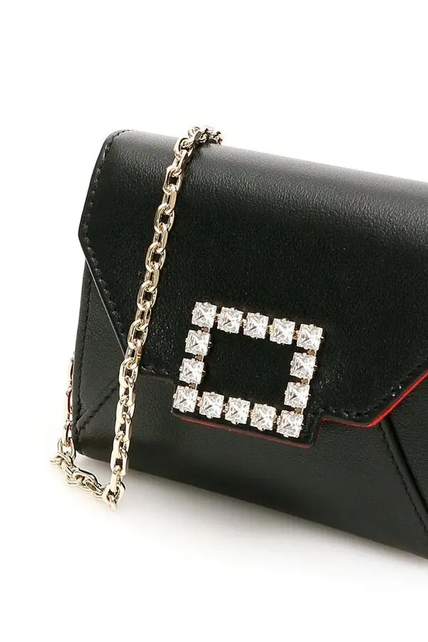 ROGER VIVIER Buckle Chain-link Wallet - Black