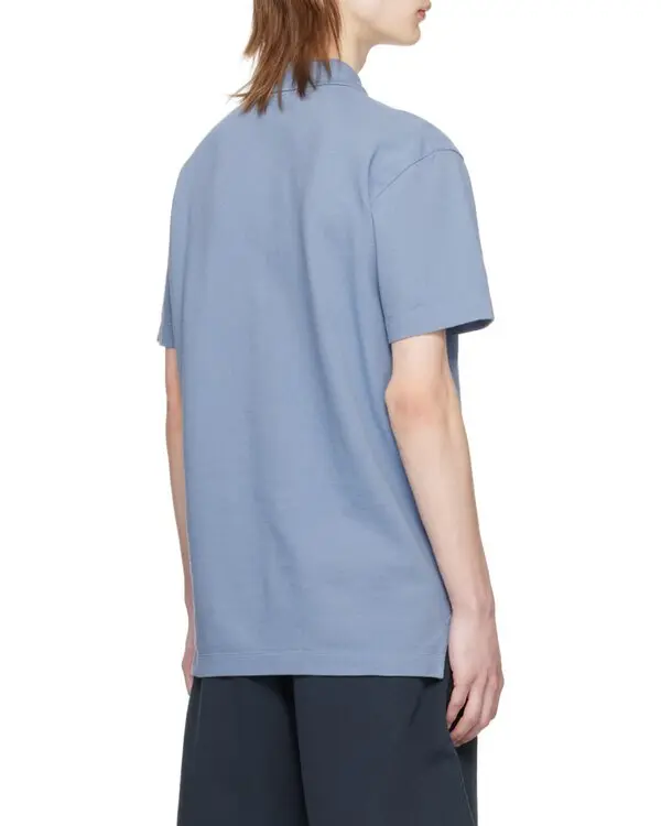 Maison Kitsuné Bold Fox Head Patch Polo Shirt - Blue