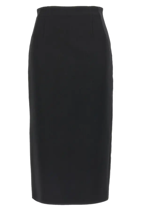 Max Mara Slit-detailed Skirt - Black