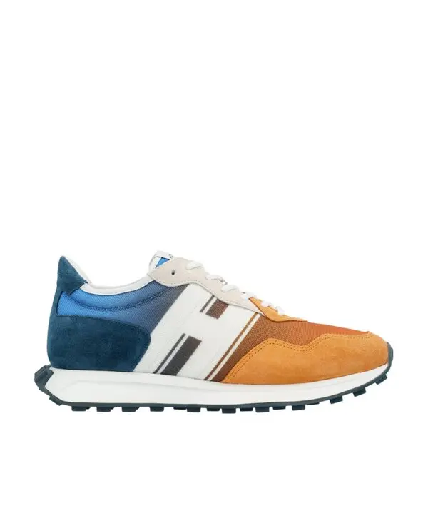 Hogan Round Toe Panelled Sneakers - White