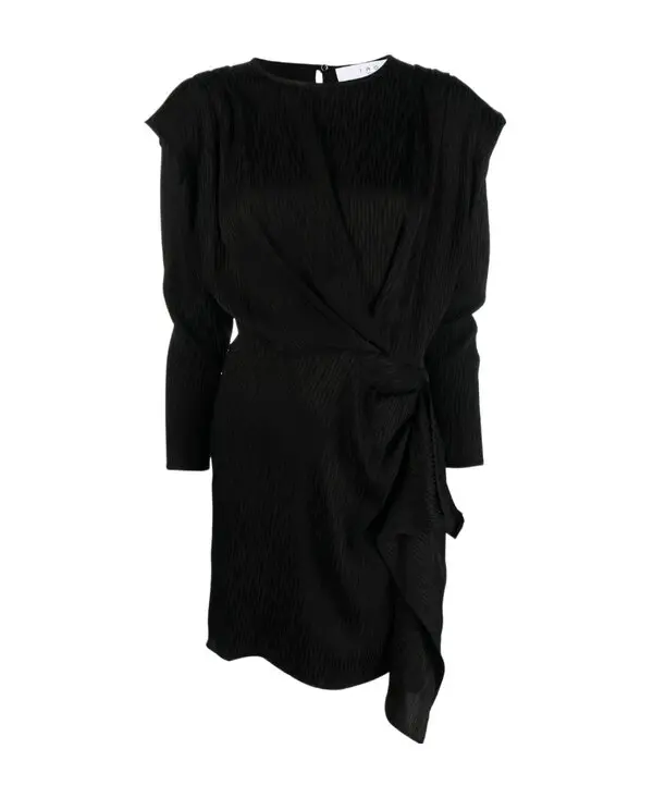 IRO PARIS Long-sleeved Draped Jacquard Dress